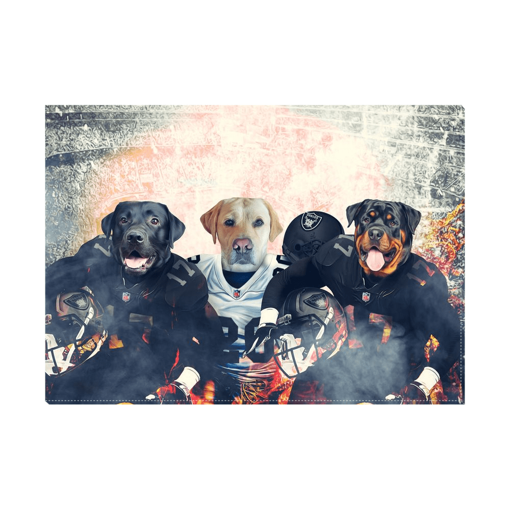'Las Vegas Doggos' Personalized 3 Pet Standing Canvas – doggovinci