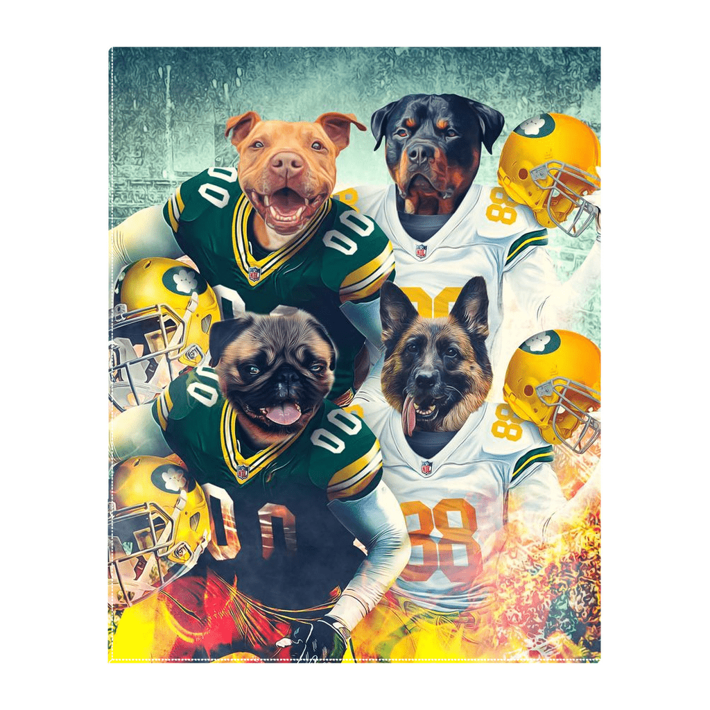 'Green Bay Doggos' Personalized 4 Pet Standing Canvas – doggovinci