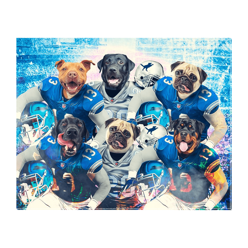 'Detroit Doggos' Personalized 6 Pet Standing Canvas – doggovinci