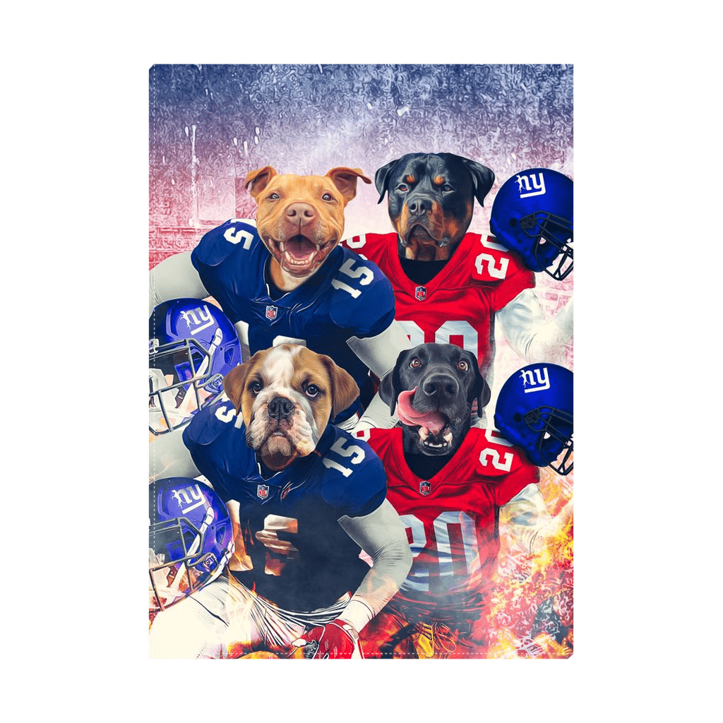 'New York Doggos' Personalized 4 Pet Standing Canvas – doggovinci