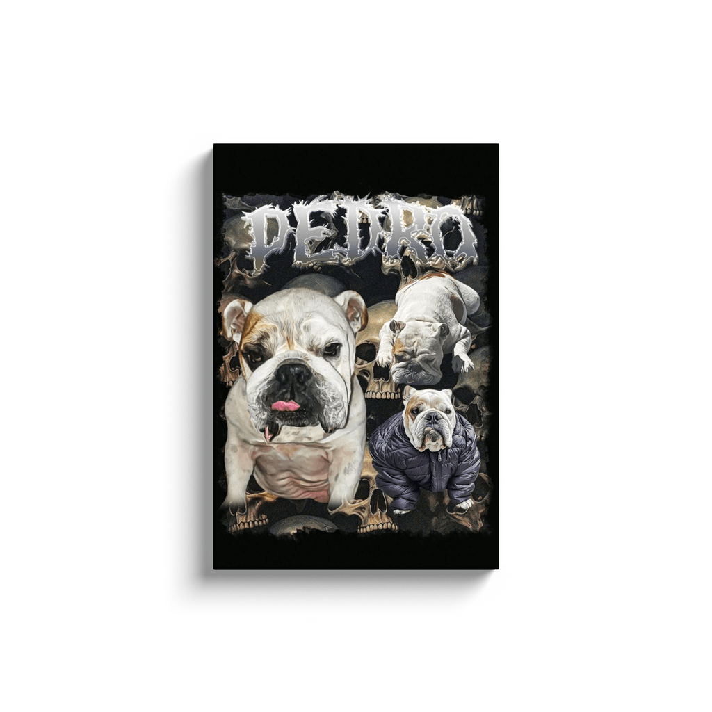 Personalized Pet Canvas – 90s Horrorcore Art Gift – doggovinci
