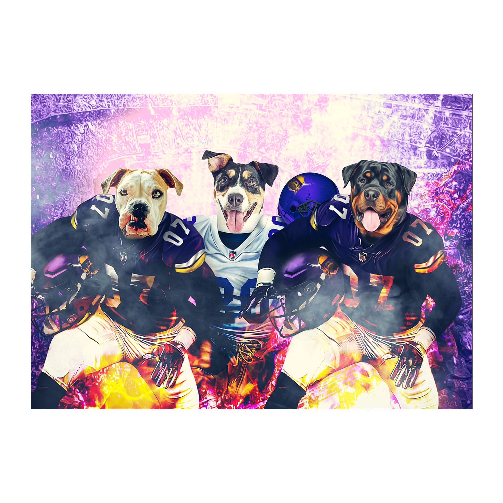 'Minnesota Doggos' 3 Pet Digital Portrait – doggovinci