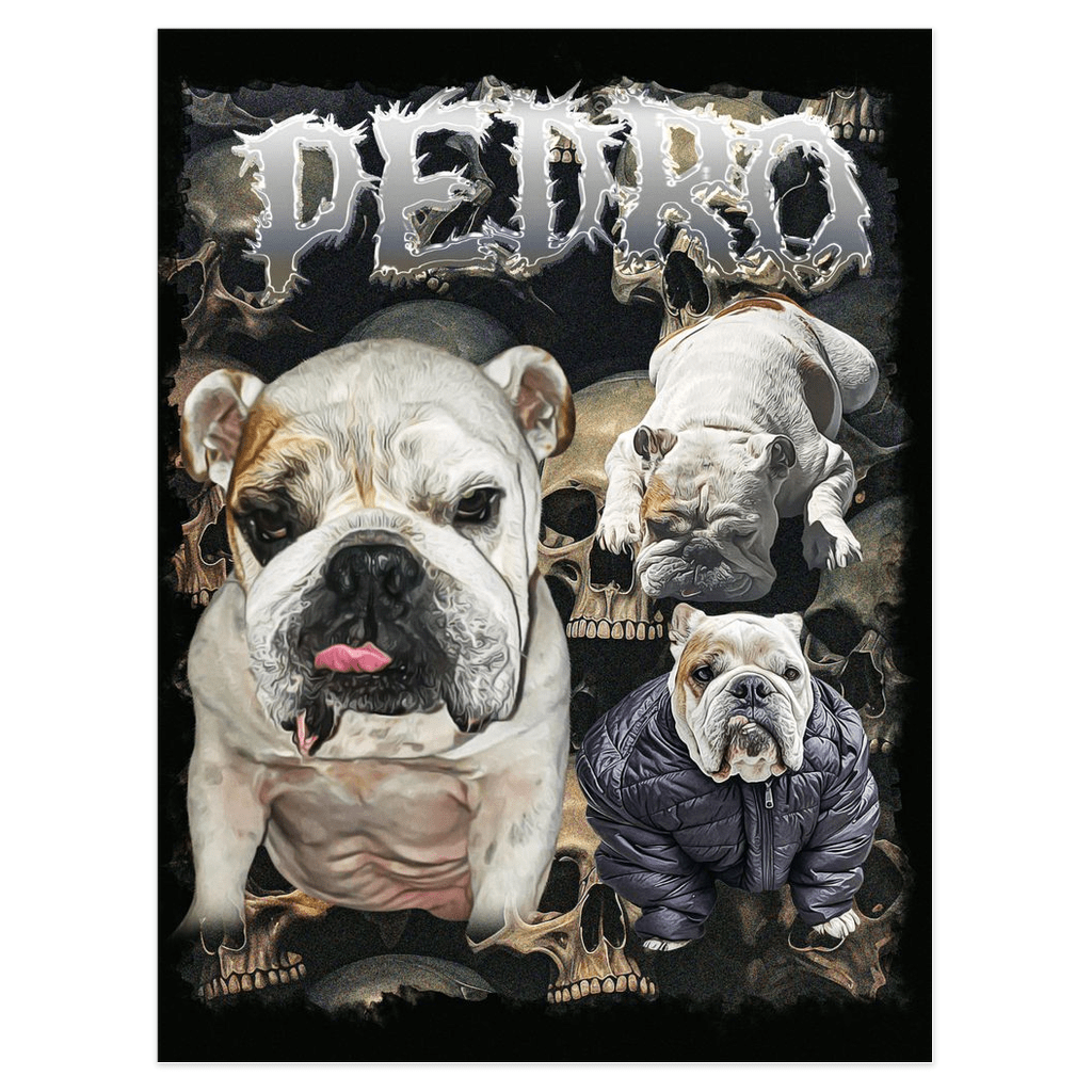 '90's Bootleg (Horrorcore)' Personalized Pet Poster – doggovinci