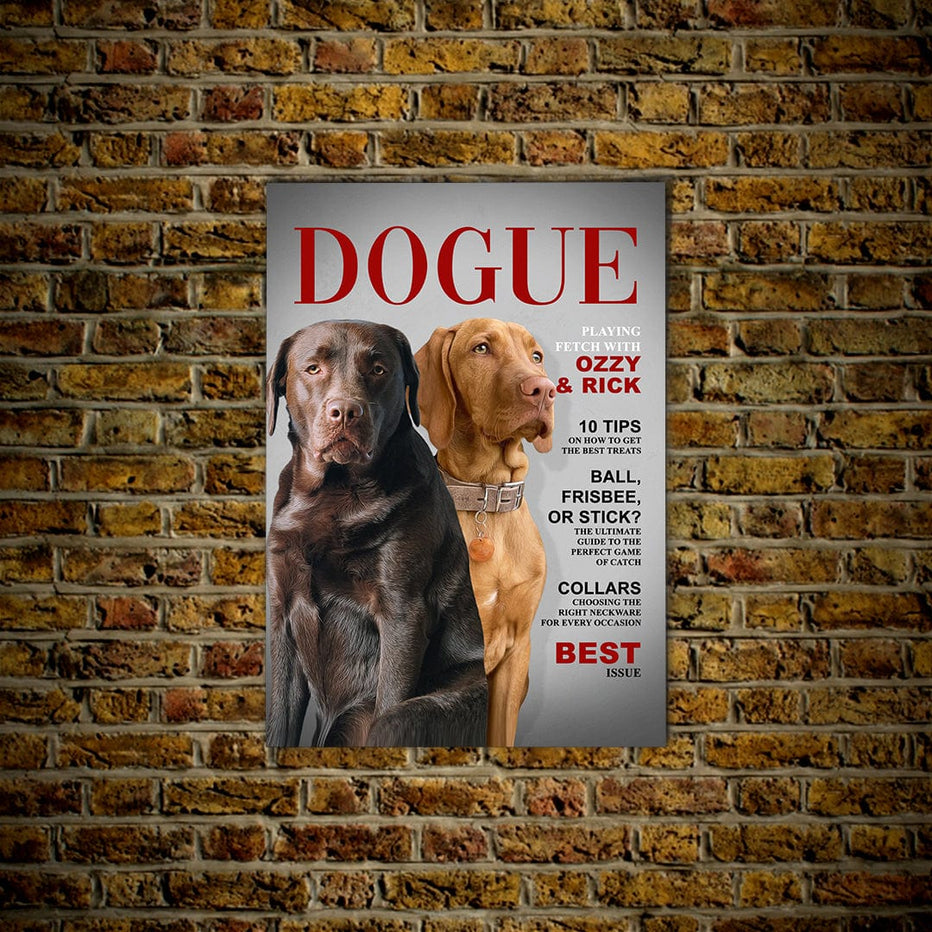 'Dogue' Personalized 2 Pet Poster – doggovinci