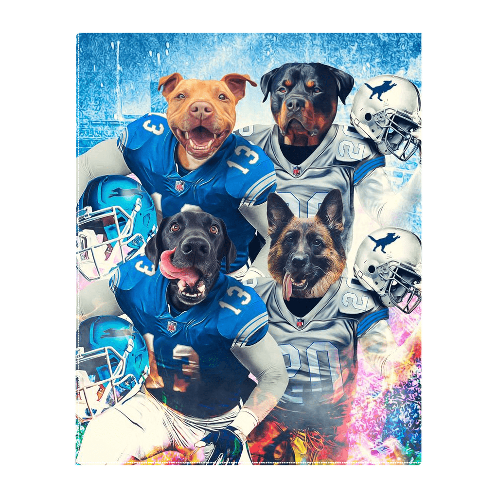 'Detroit Doggos' Personalized 4 Pet Standing Canvas – doggovinci