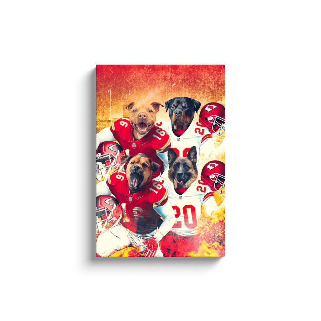 'Kansas City Doggos' Personalized 4 Pet Canvas – doggovinci