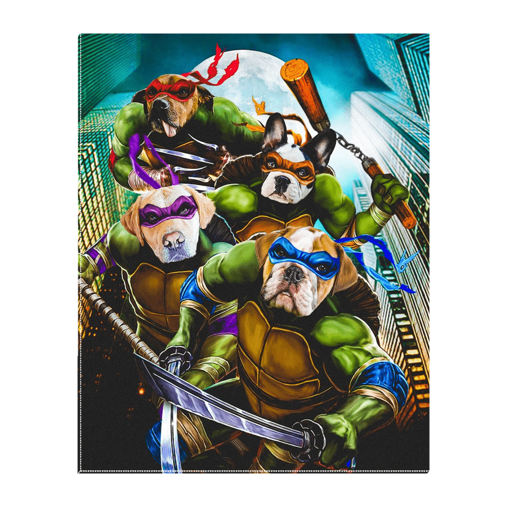 'Teenage Mutant Ninja Doggos' Personalized 4 Pet Standing Canvas ...