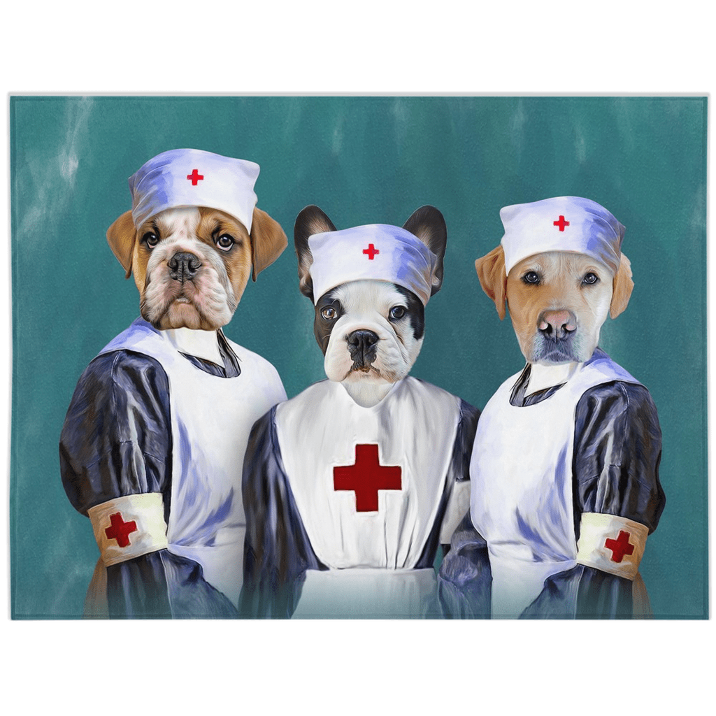 'The Nurses' Personalized 3 Pet Blanket – doggovinci