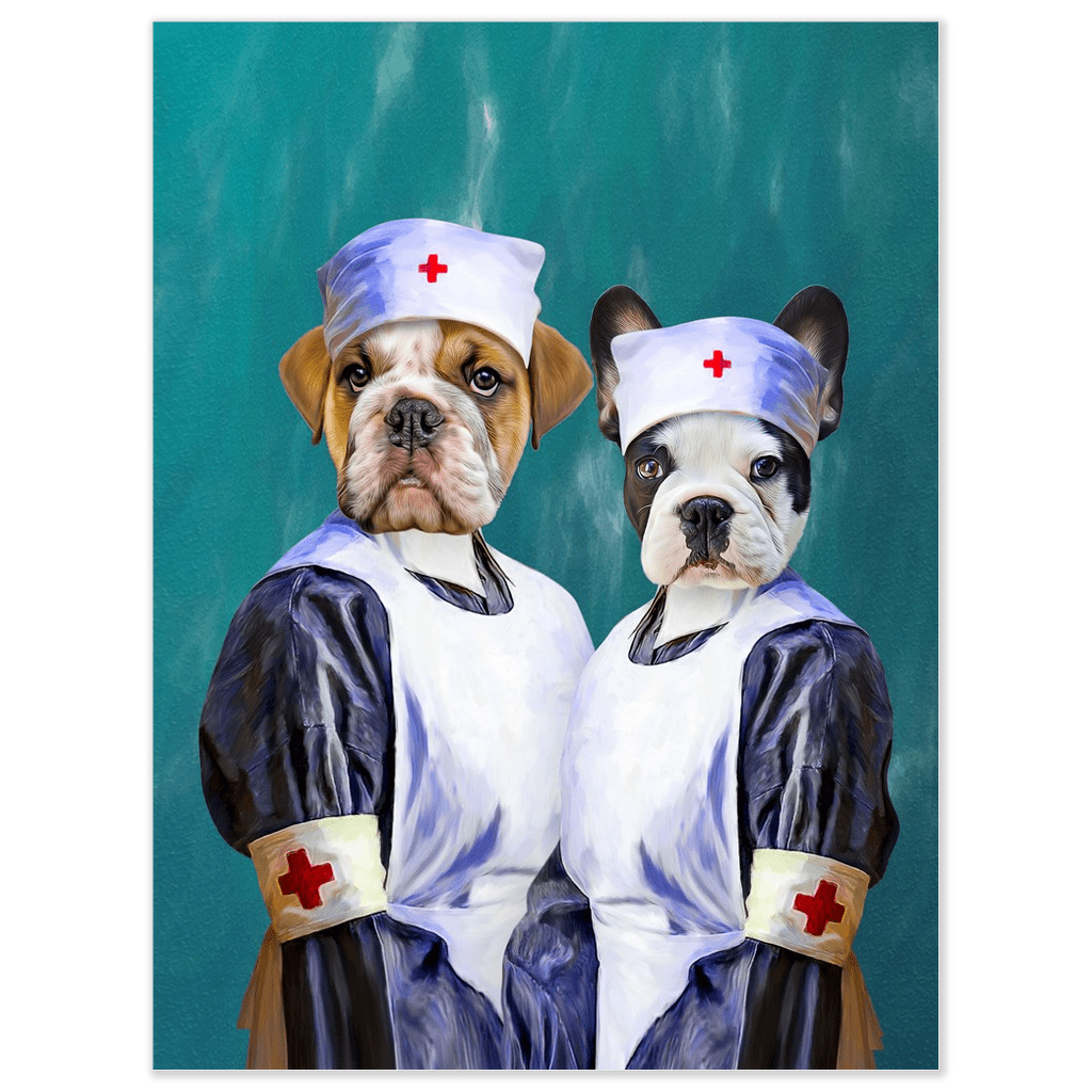 'The Nurses' Personalized 2 Pet Poster – doggovinci