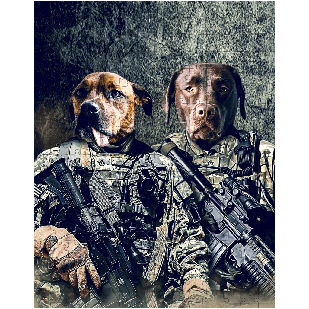 'The Army Veterans' Personalized 2 Pet Puzzle – doggovinci