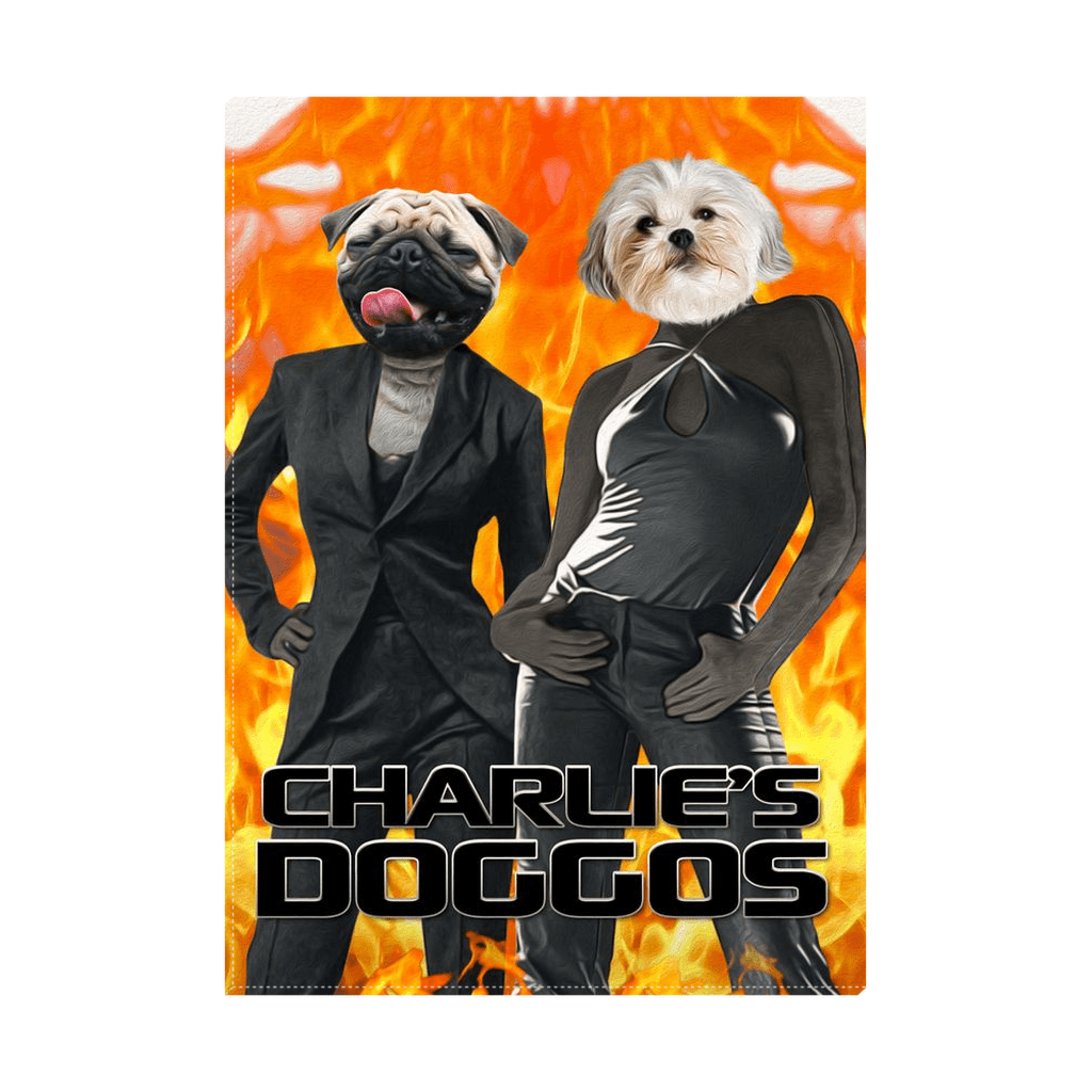 'Charlie's Doggos' Personalized 2 Pet Standing Canvas – doggovinci