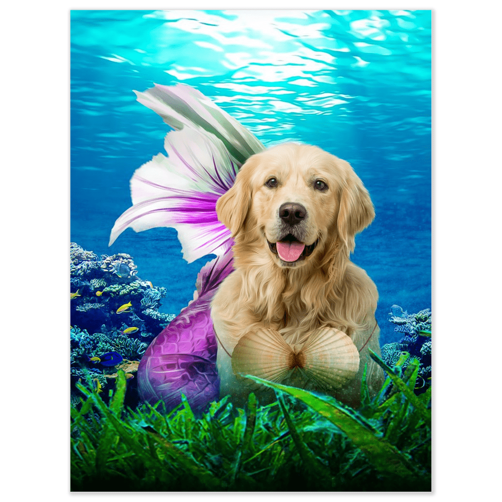 'The Mermaid' Personalized Pet Poster – doggovinci