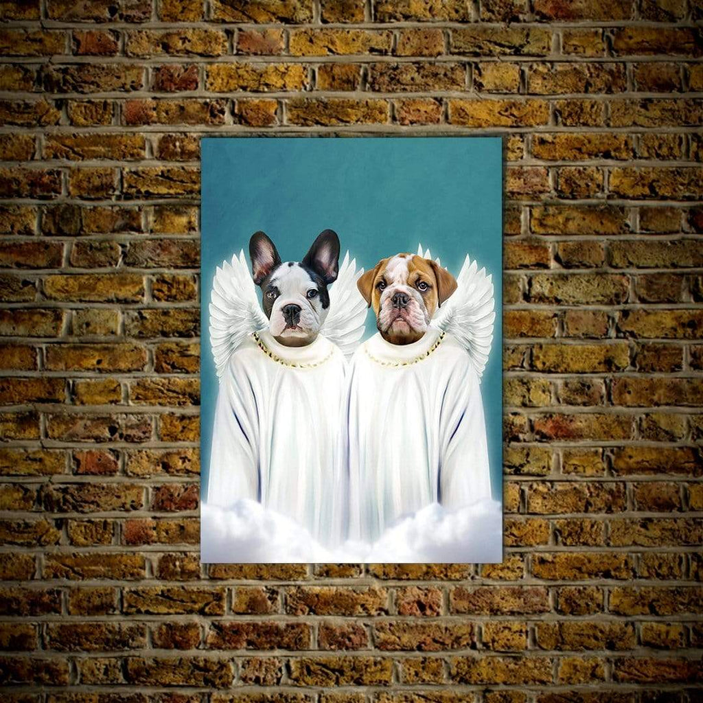 '2 Angels' Personalized Pet Poster – doggovinci