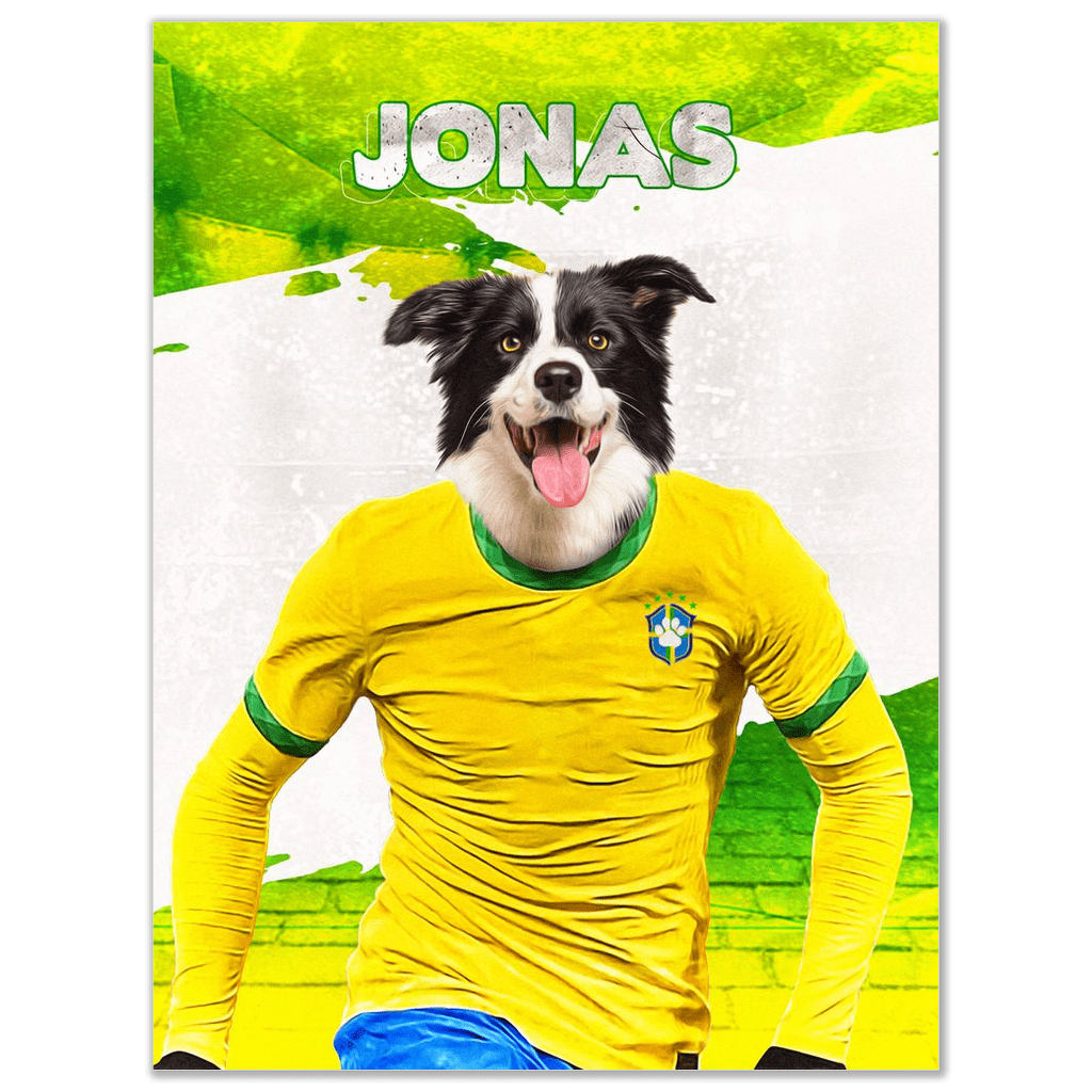 'Brazil Doggos Soccer' Personalized Pet Poster – doggovinci