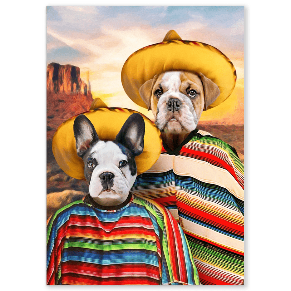 '2 Amigos' Personalized 2 Pet Poster – doggovinci