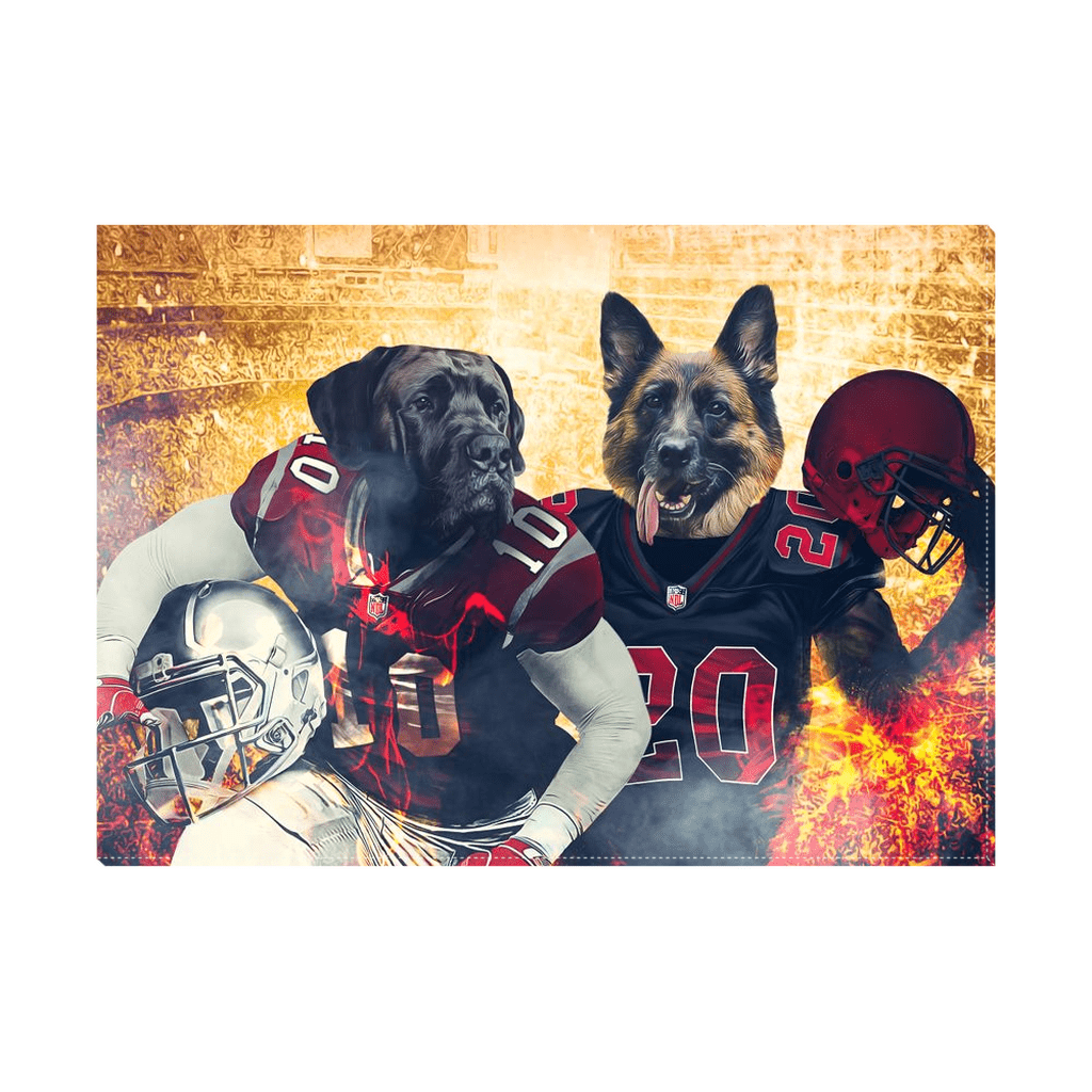 'Arizona Doggos' Personalized 2 Pet Standing Canvas – doggovinci