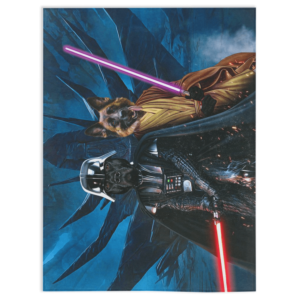 'Darth Woofer & Jedi-Doggo' Personalized 2 Pet Blanket – doggovinci
