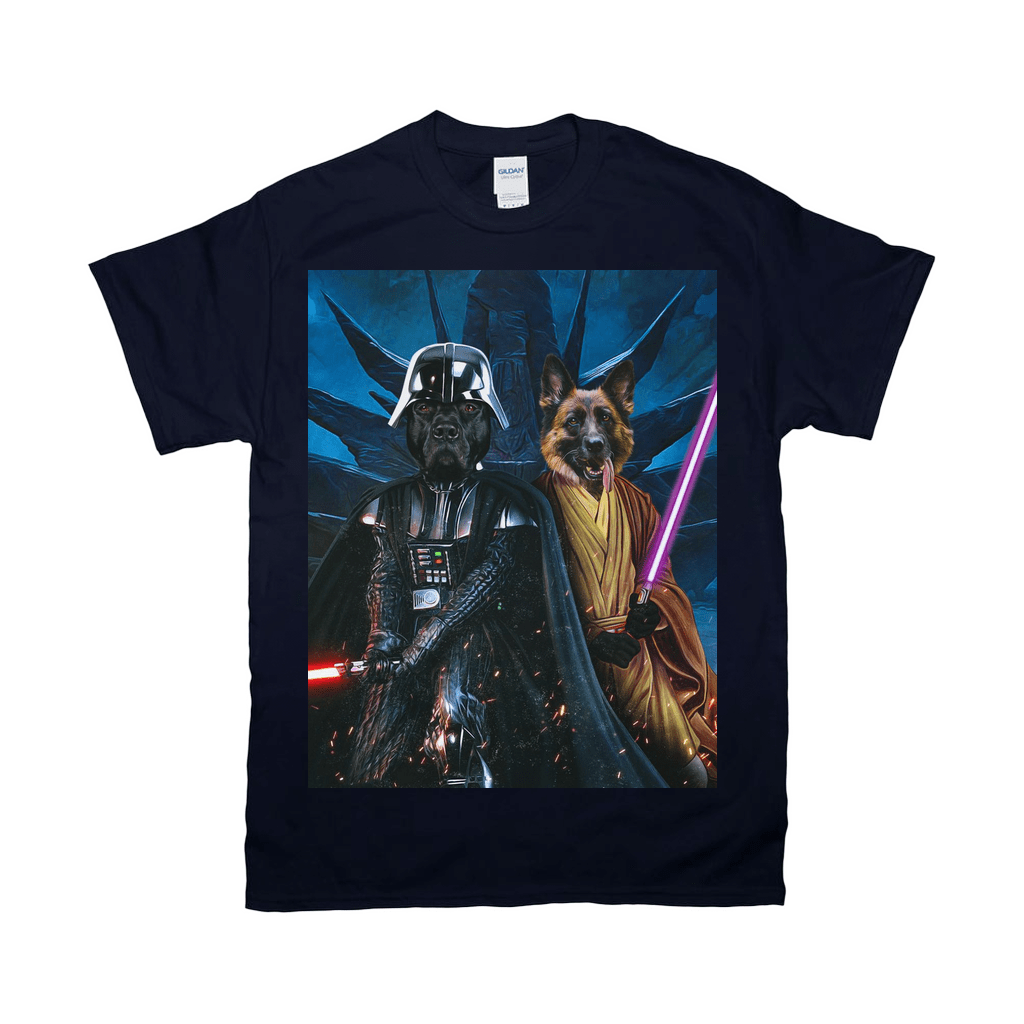 'Darth Woofer & Jedi-Doggo' Personalized 2 Pet T-Shirt – doggovinci