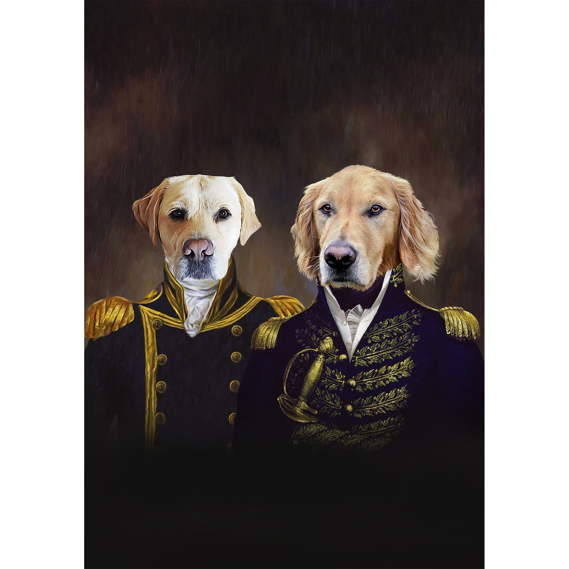 'The Admiral and the Captain' 2 Pet Digital Portrait – doggovinci
