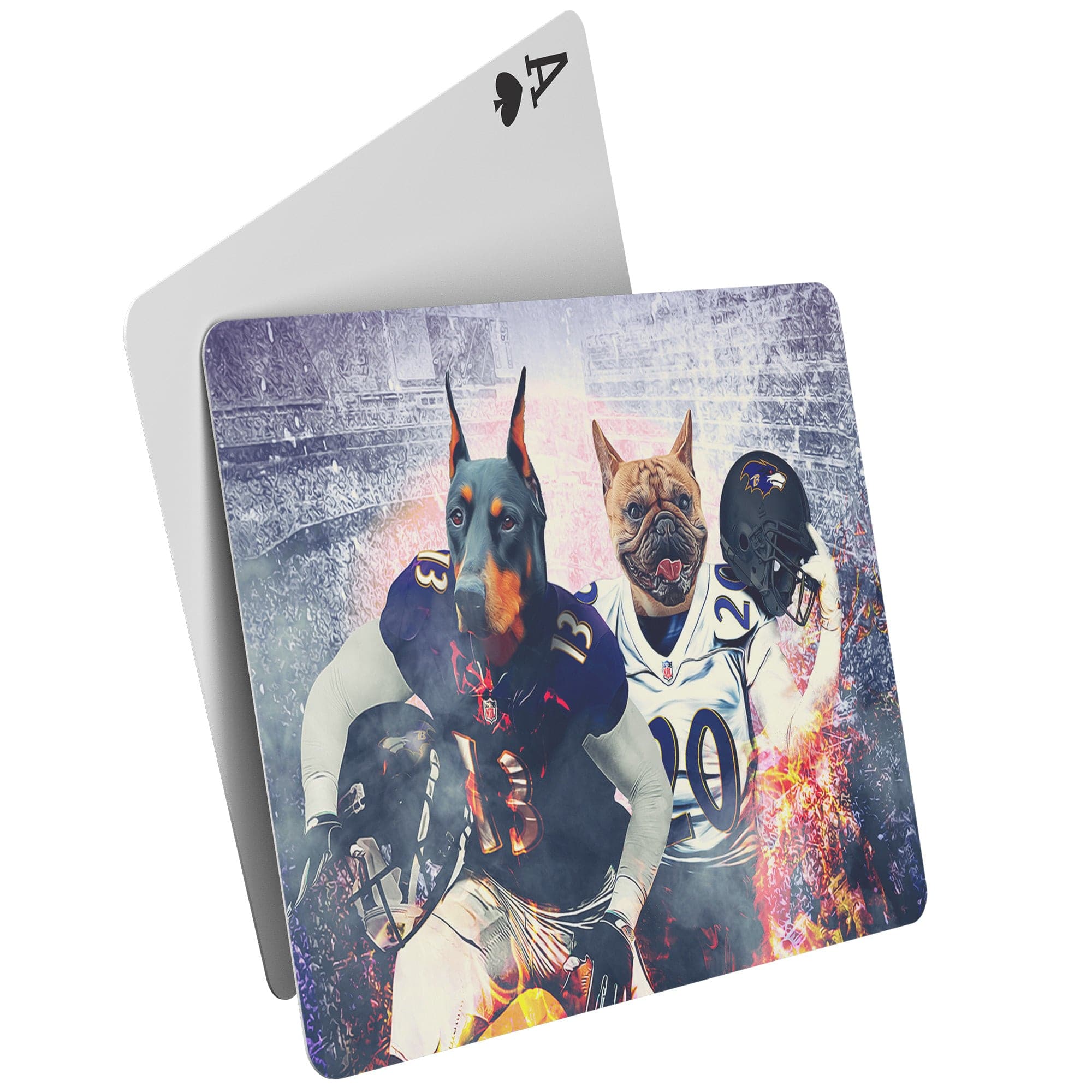 'Baltimore Doggos' Personalized 2 Pet Playing Cards – doggovinci