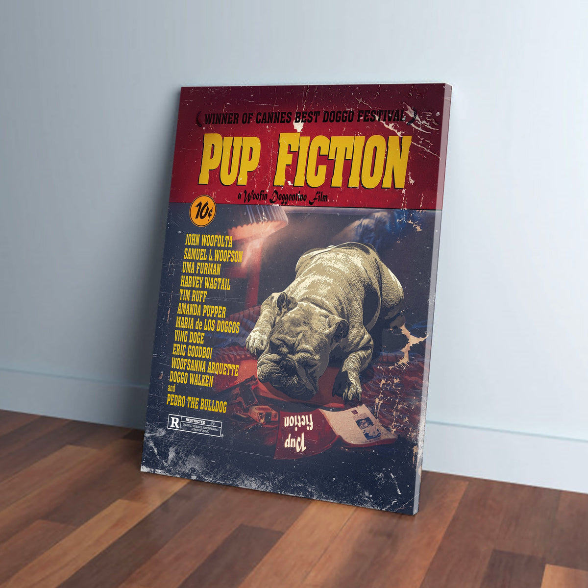 Pup Fiction: Personalized Canvas – doggovinci