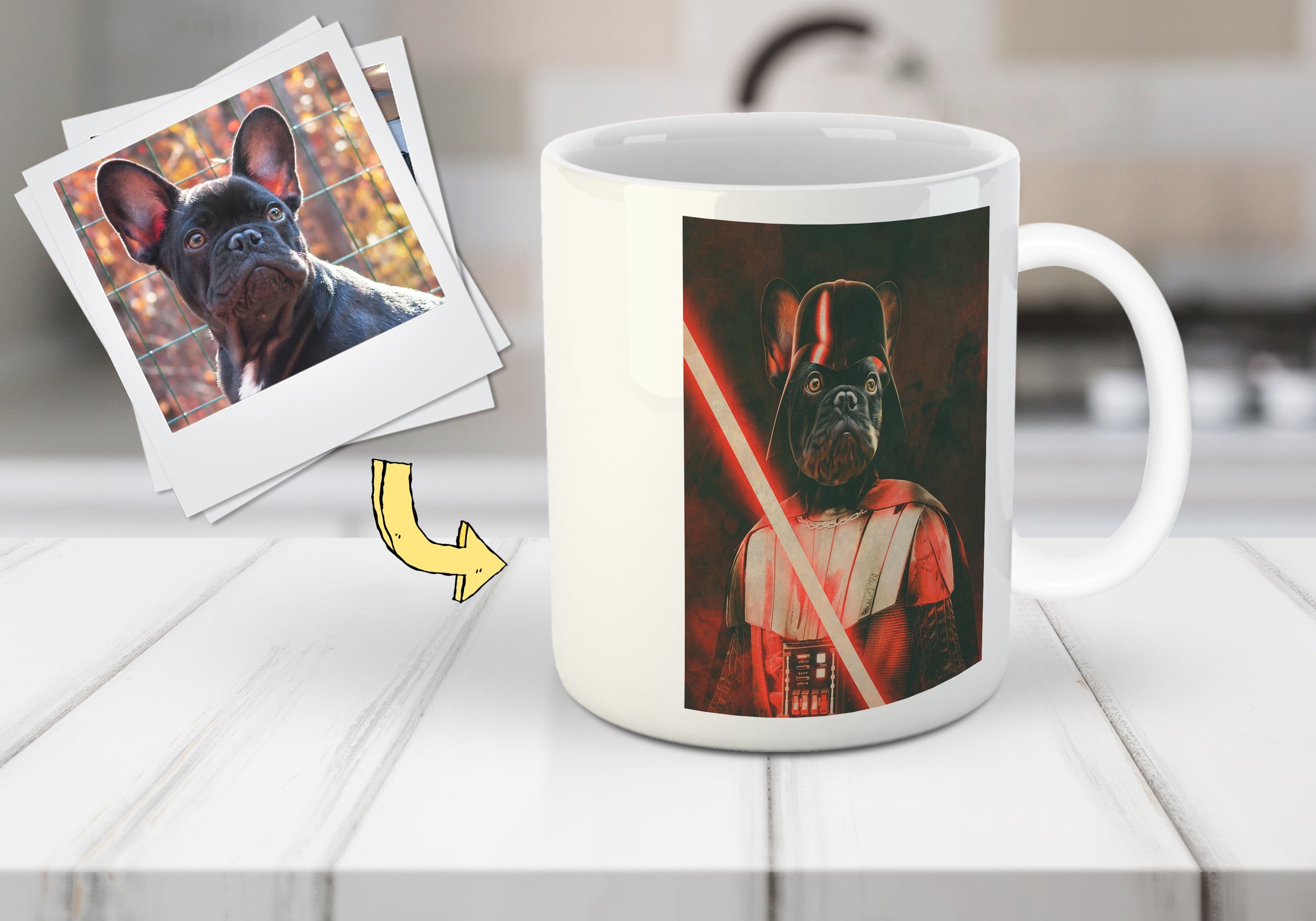 Darth Woofer Personalized Mug – doggovinci