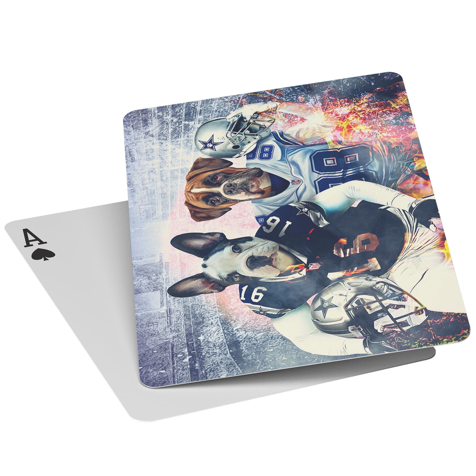 'Dallas Doggos' Personalized 2 Pet Playing Cards – doggovinci