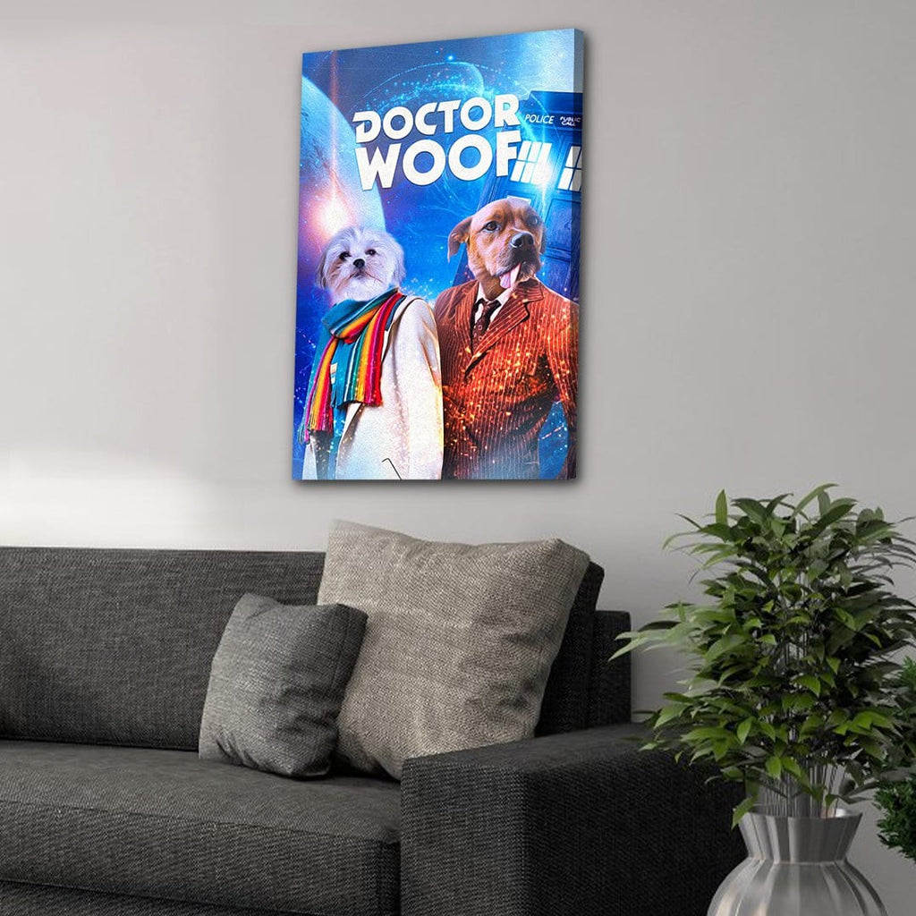 'Dr. Woof' Personalized 2 Pet Canvas – doggovinci
