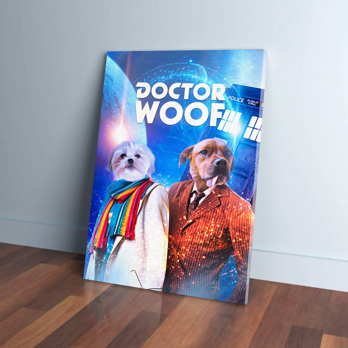 'Dr. Woof' Personalized 2 Pet Canvas – doggovinci