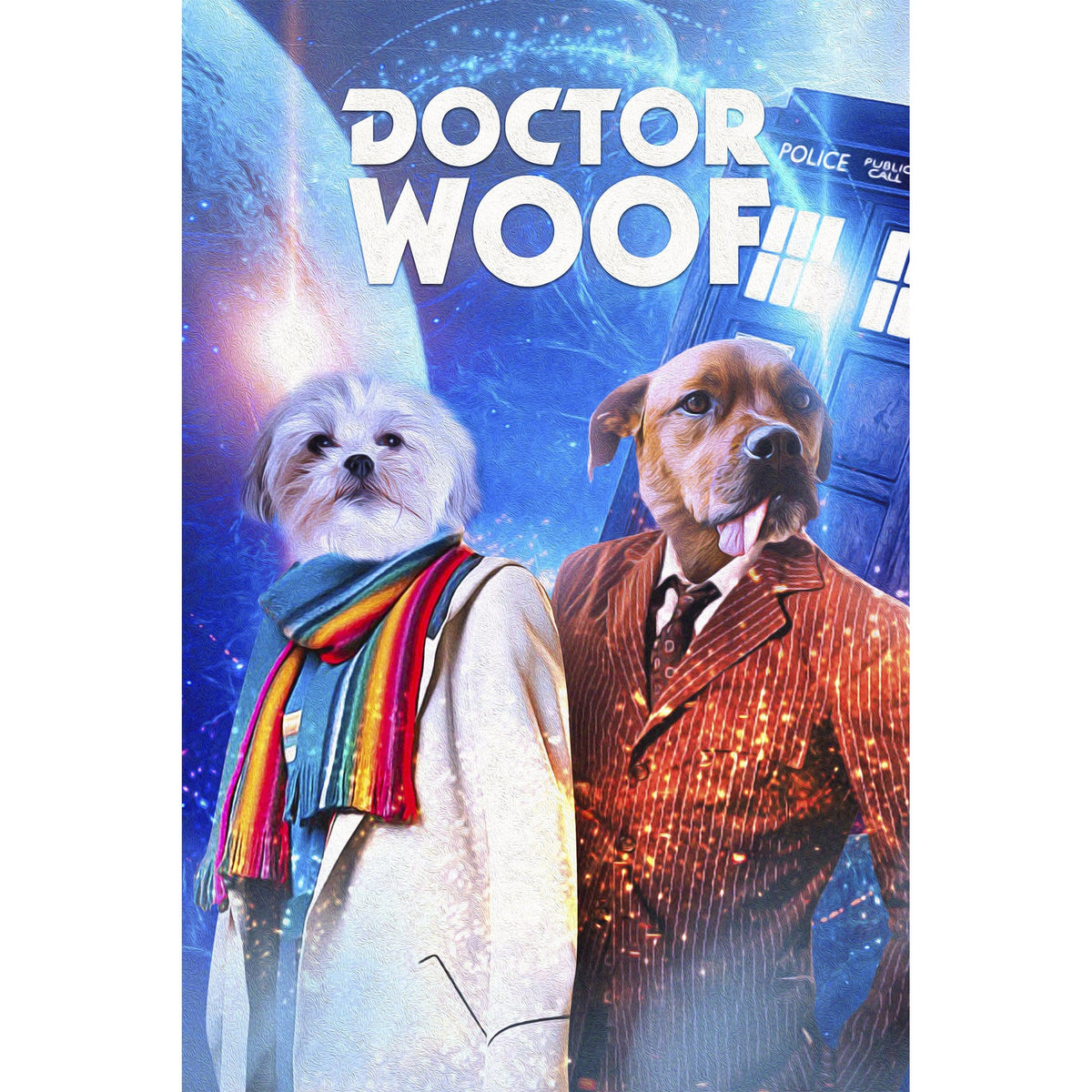 'Dr. Woof' 2 Pet Digital Portrait – doggovinci