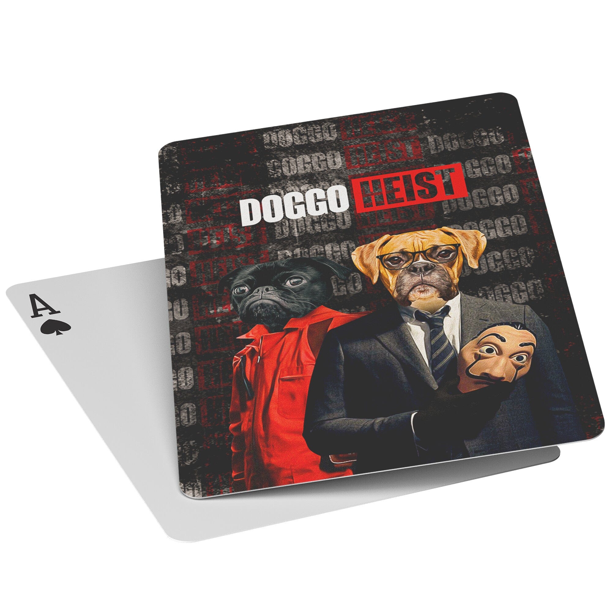 'Doggo Heist' Personalized 2 Pet Playing Cards – doggovinci
