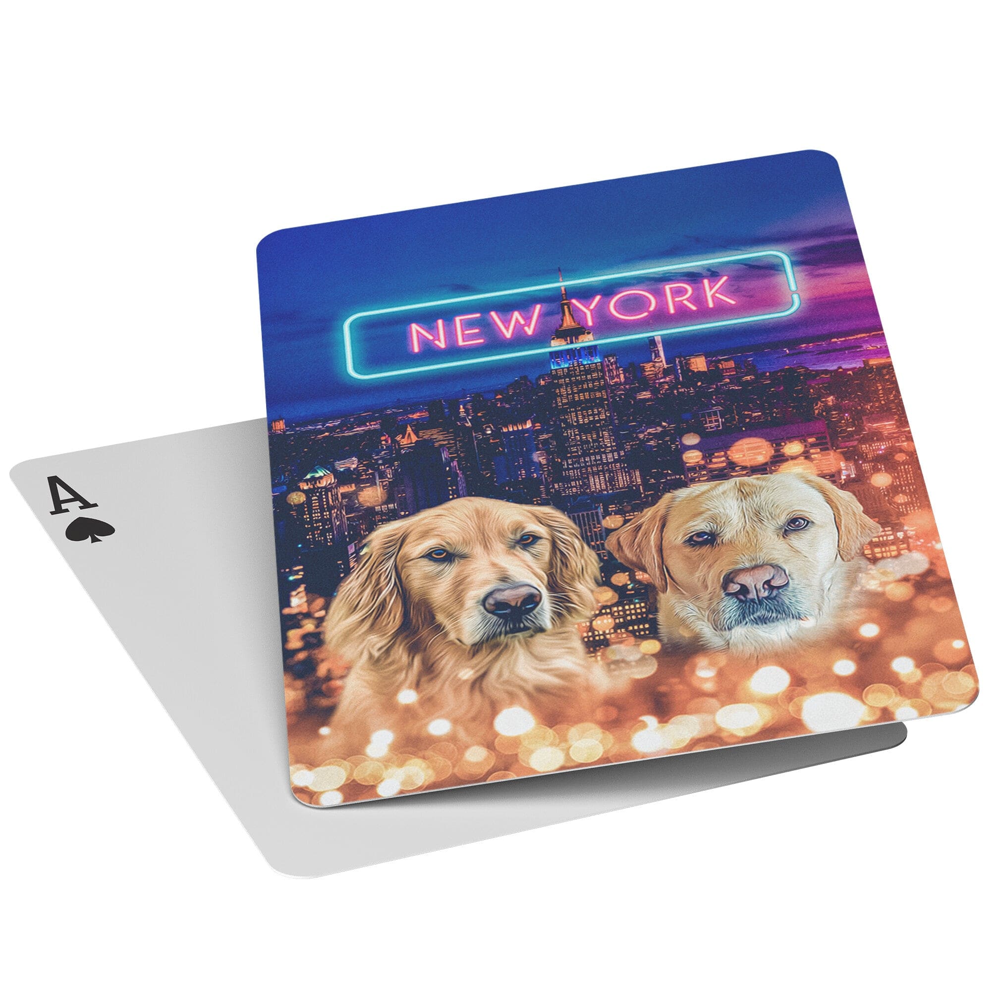 'Doggos of New York' Personalized 2 Pet Playing Cards – doggovinci