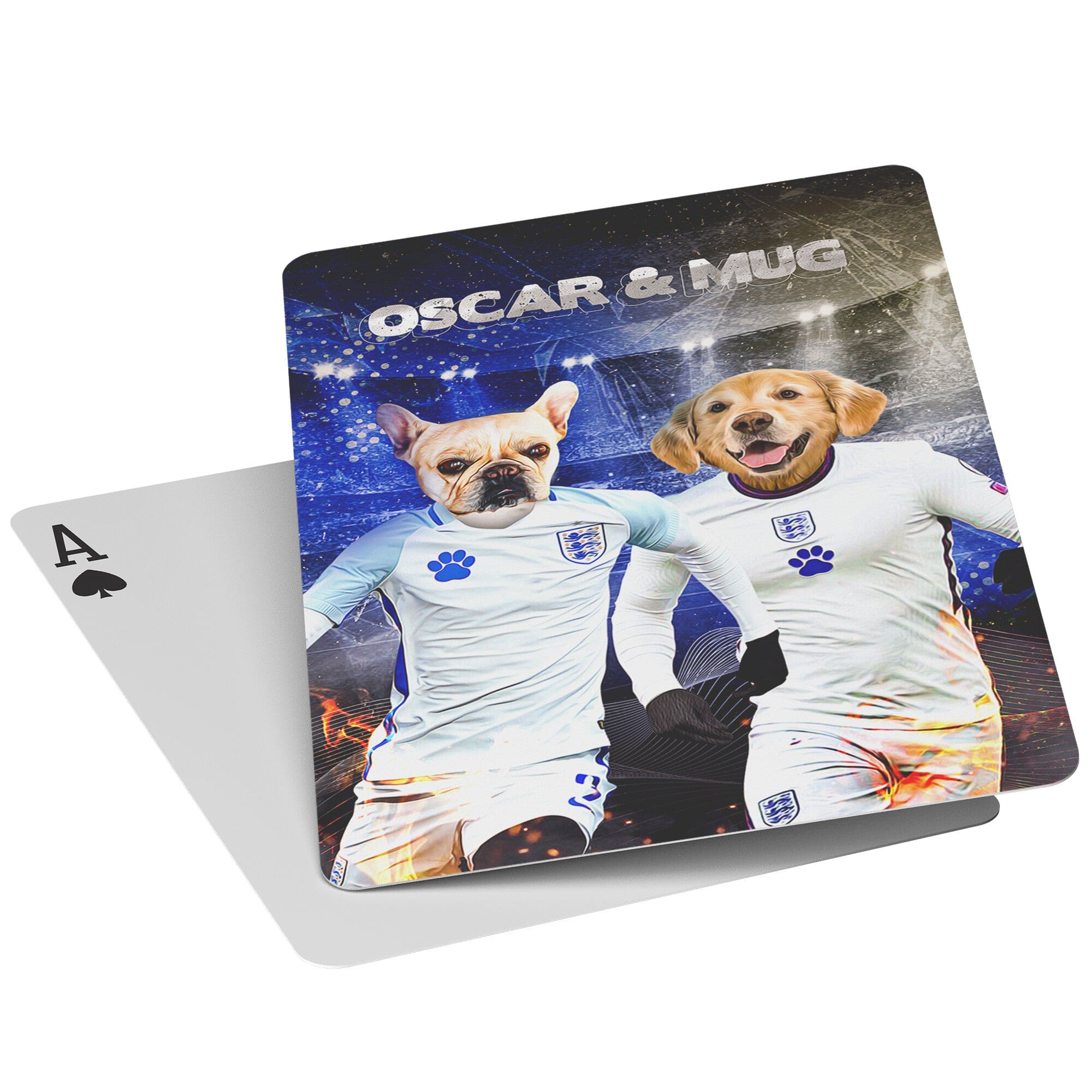 'England Doggos' Personalized 2 Pet Playing Cards – doggovinci