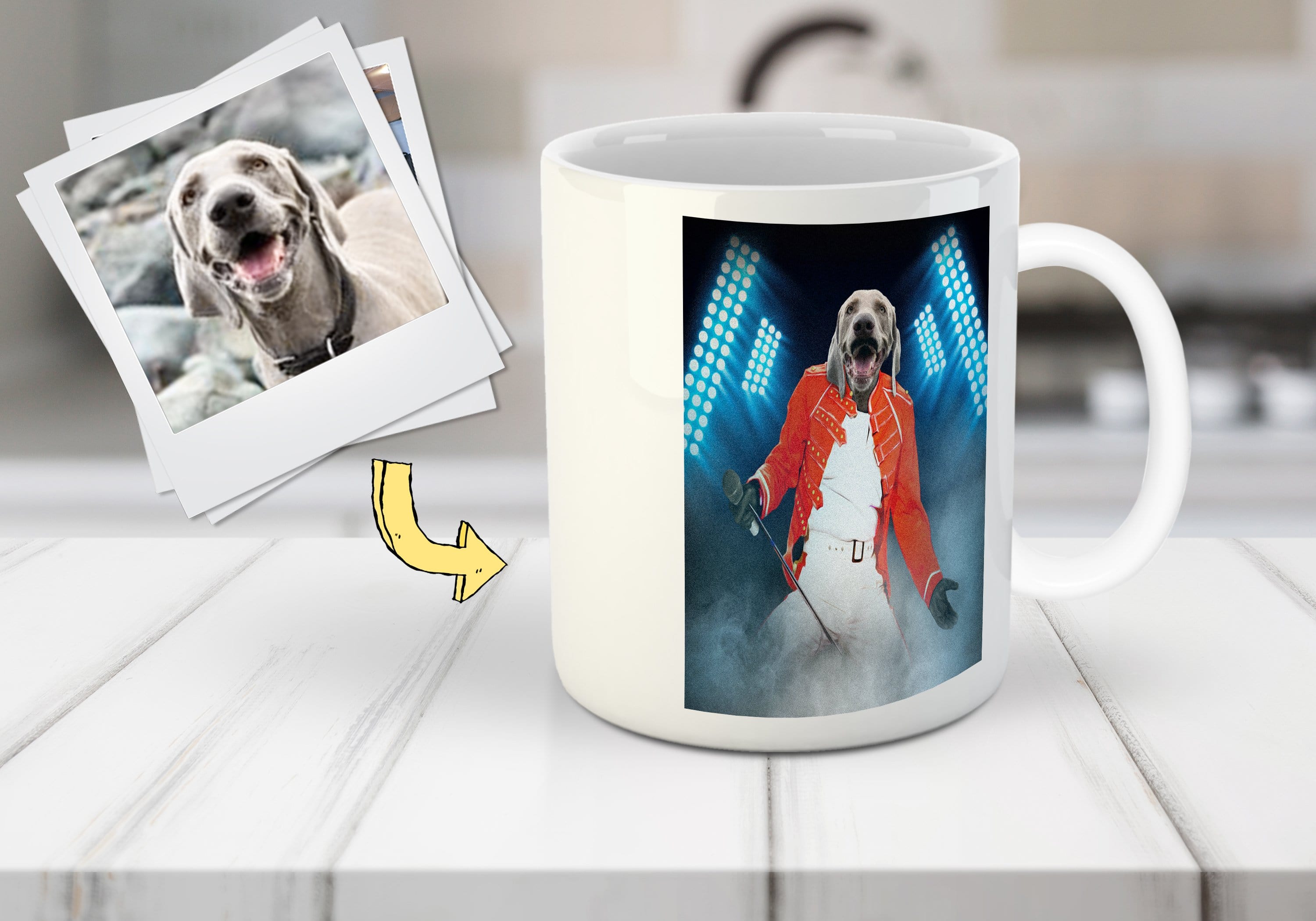 'The Furry Mercury' Personalized Pet Mug – doggovinci