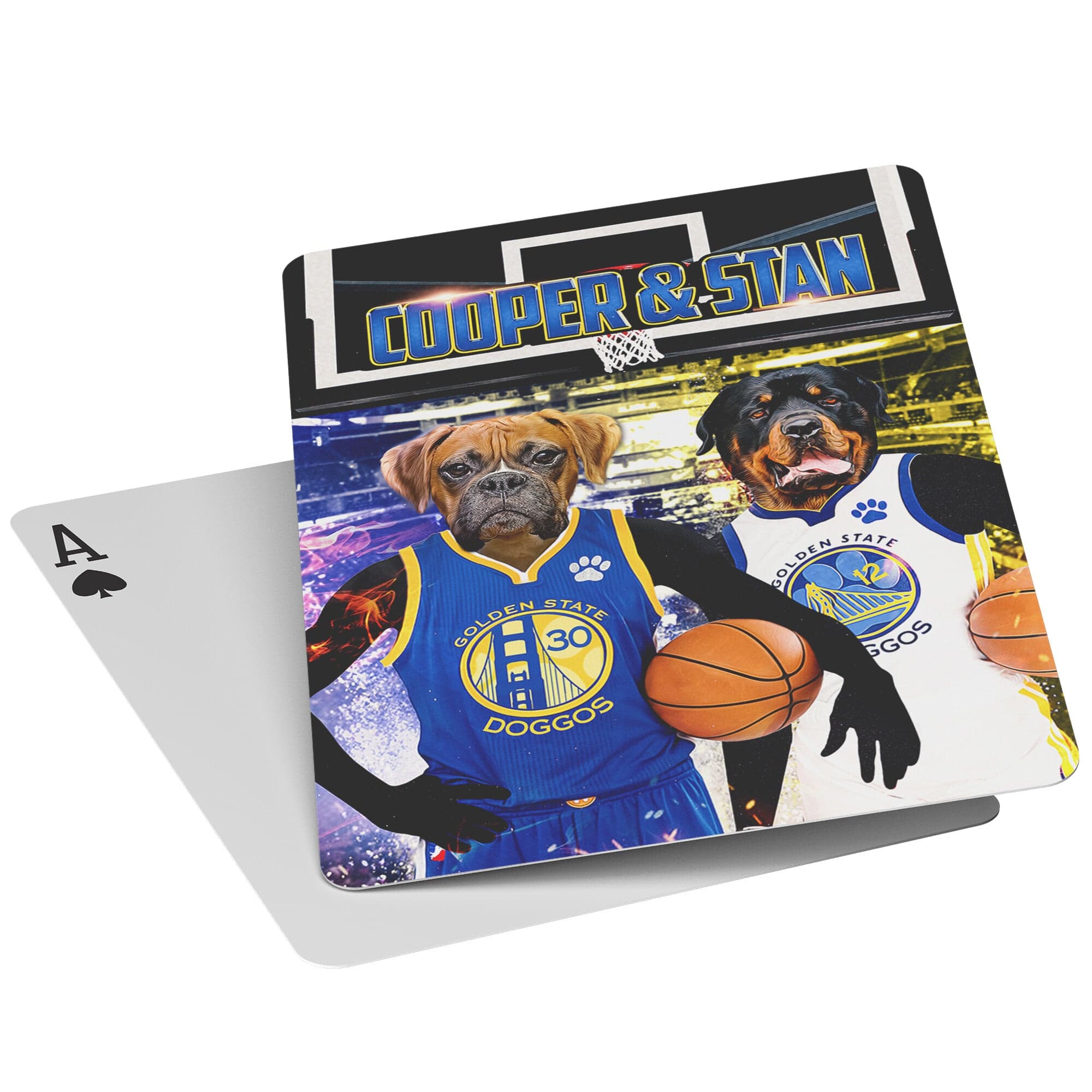 'Golden State Doggos' Personalized 2 Pet Playing Cards – doggovinci