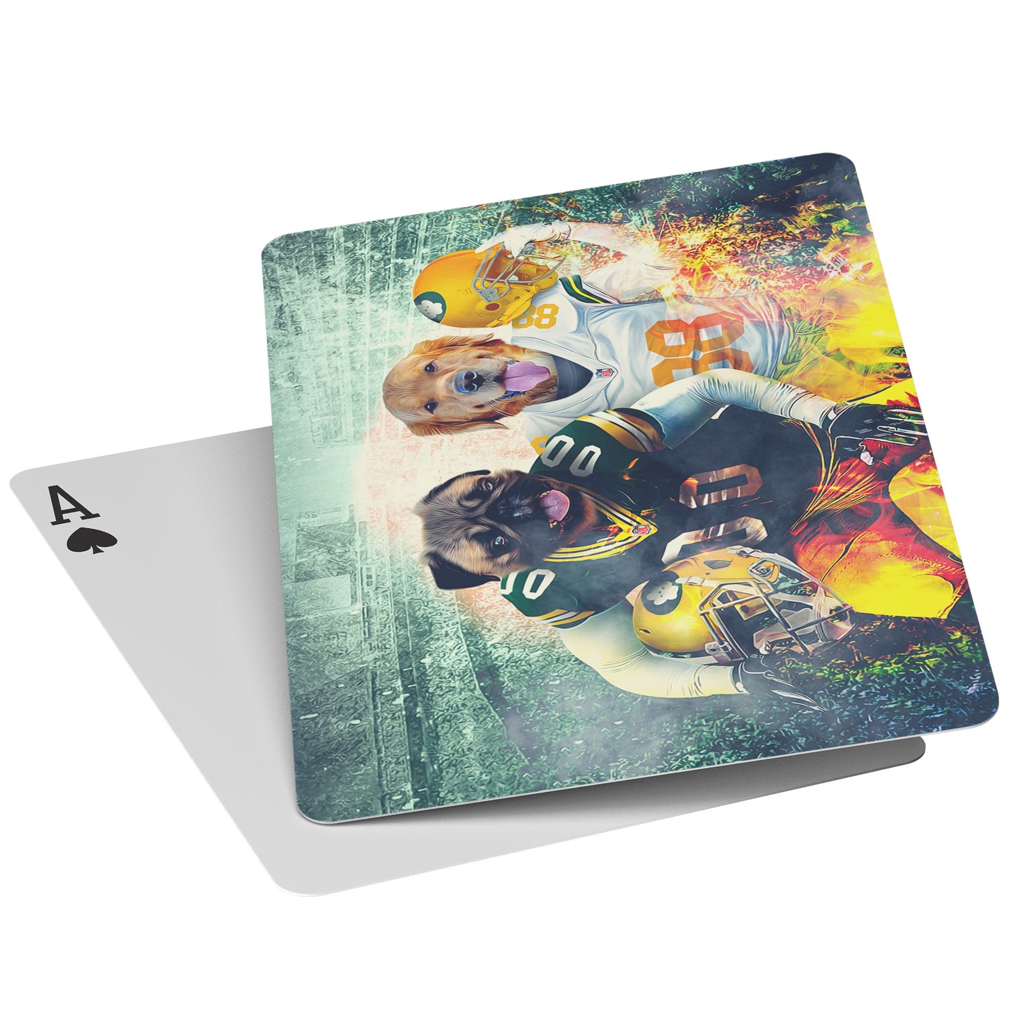 'Green Bay Doggos' Personalized 2 Pet Playing Cards – doggovinci