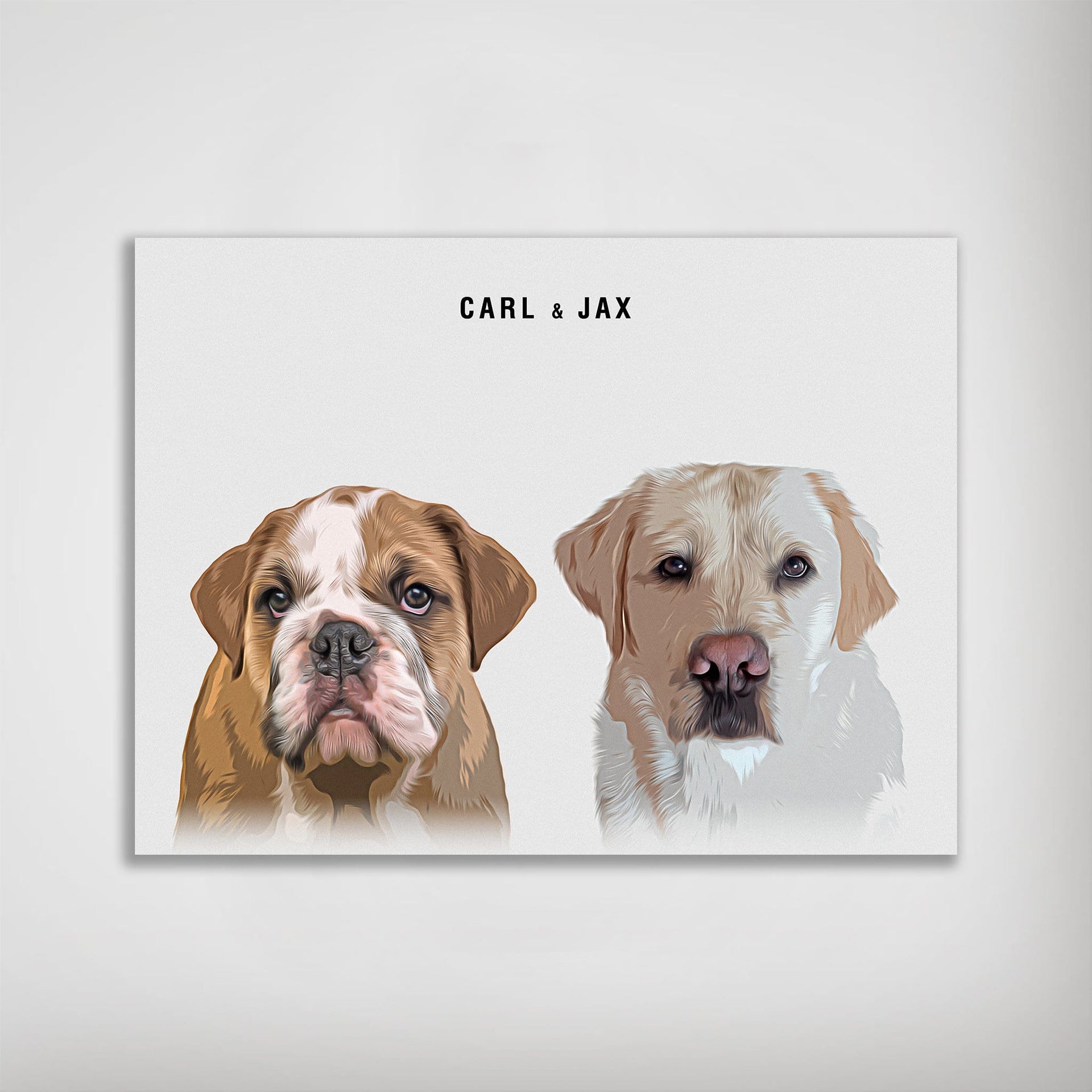 Personalized Modern 2 Pet Poster – doggovinci