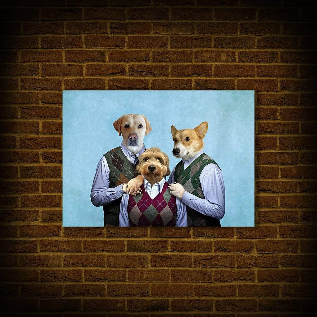 'Step Doggos & Doggette' Personalized 3 Pet Poster – doggovinci