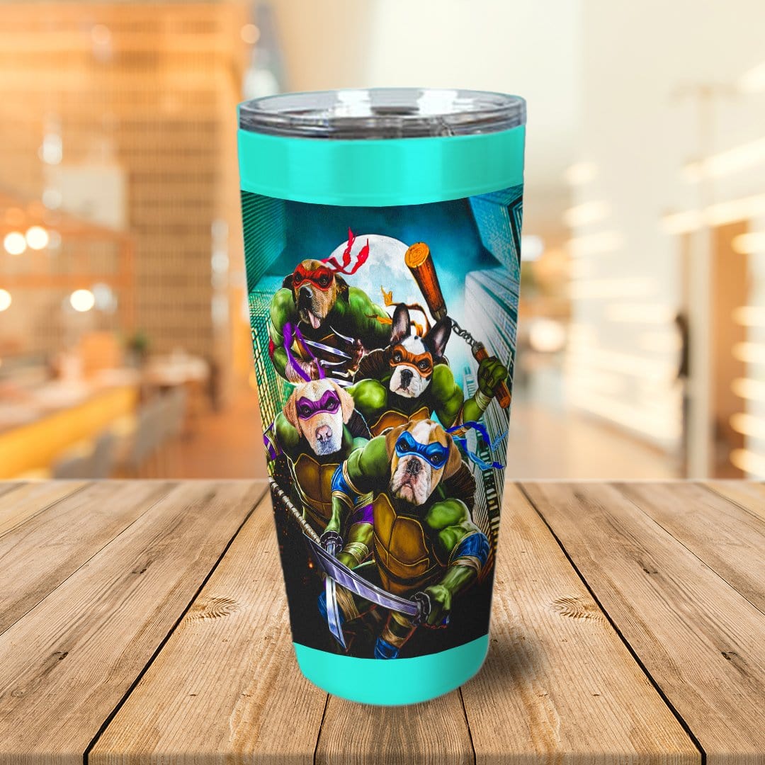 'Teenage Mutant Ninja Doggos' Personalized 4 Pet Tumbler – doggovinci
