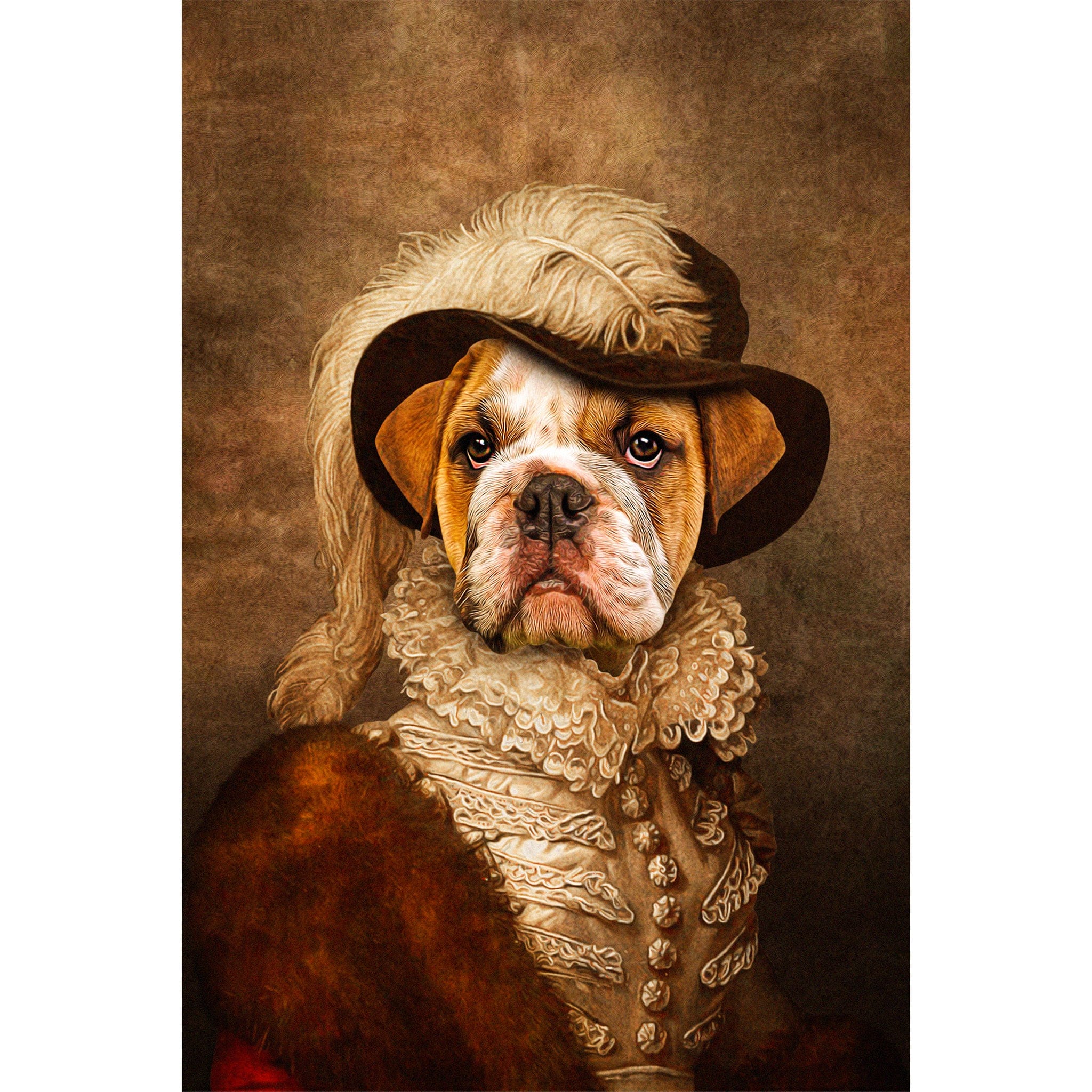 'The Feathered Dame' Digital Portrait – doggovinci