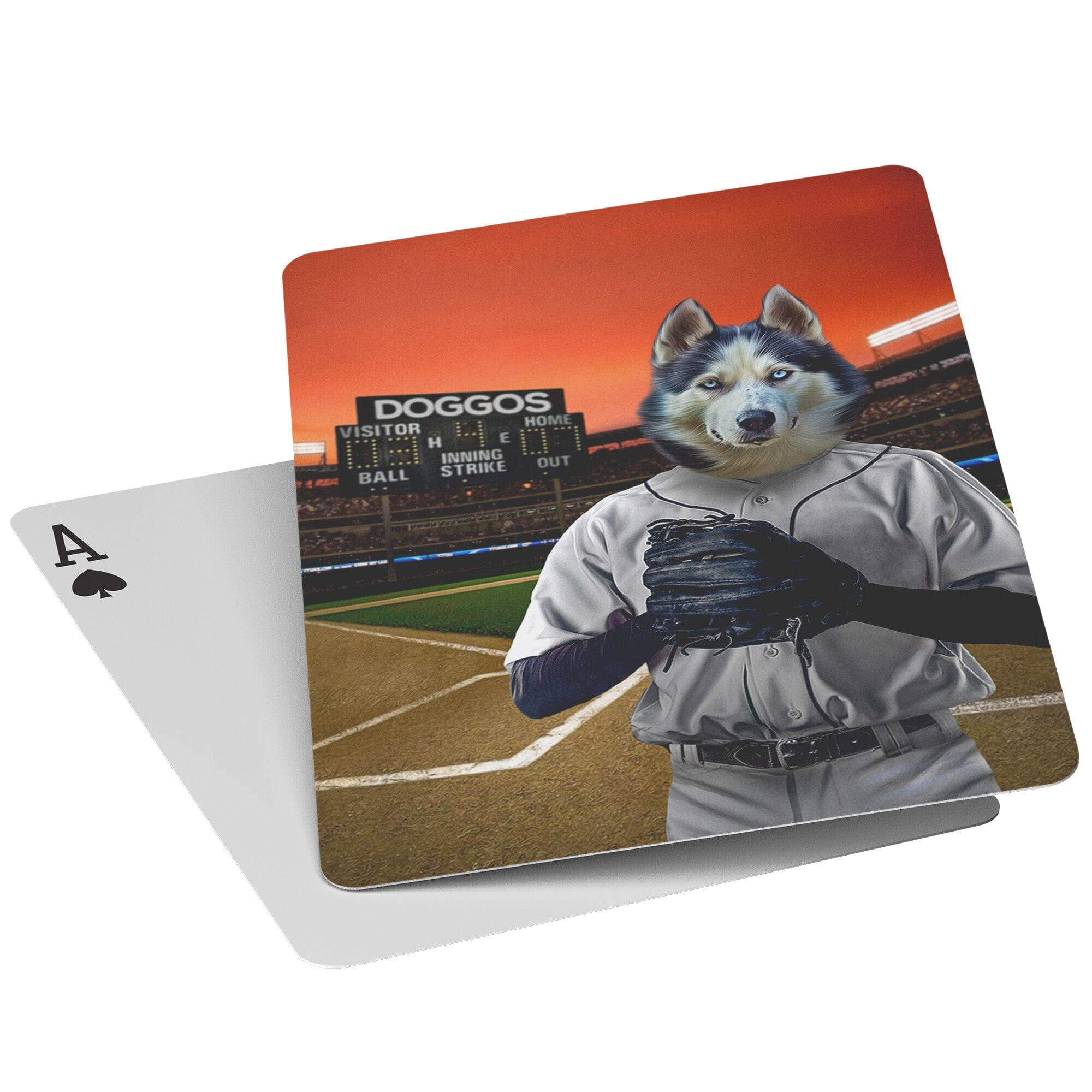 'The Baseball Player' Personalized Pet Playing Cards – doggovinci