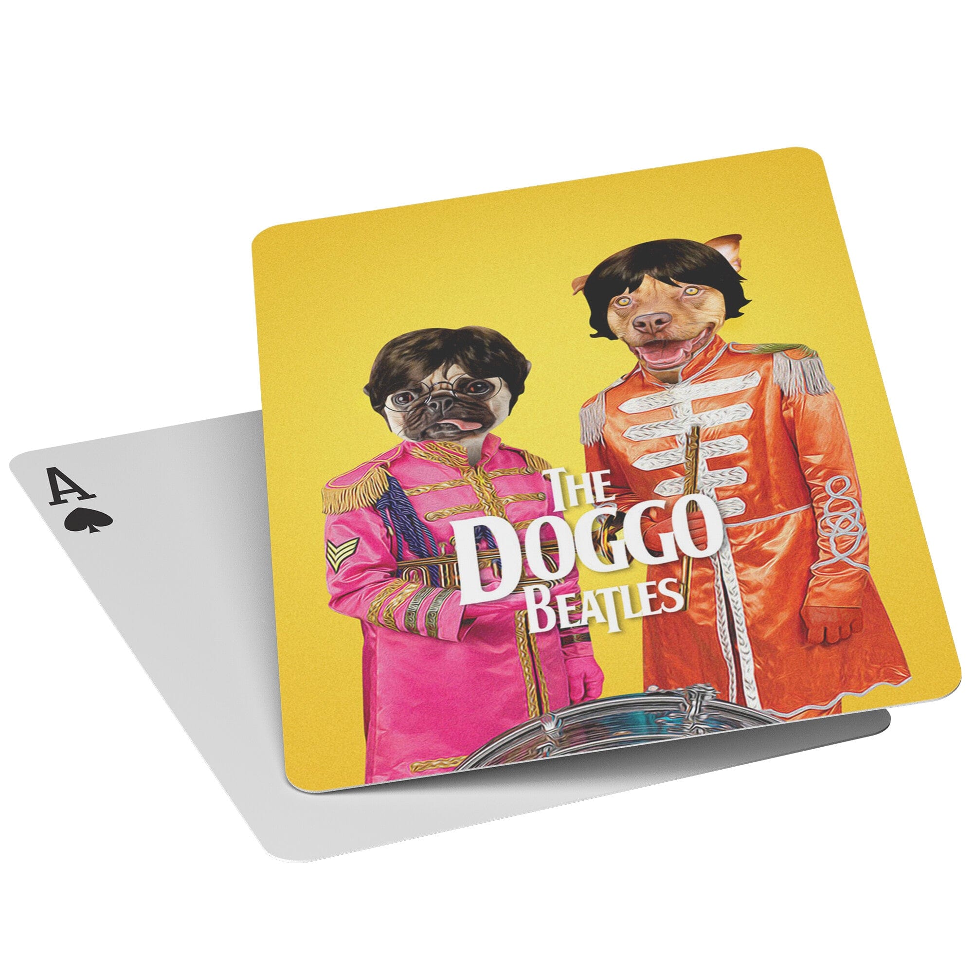 'The Doggo Beatles' Personalized 2 Pet Playing Cards – doggovinci