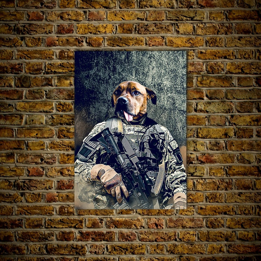 'The Army Veteran' Personalized Pet Poster – doggovinci