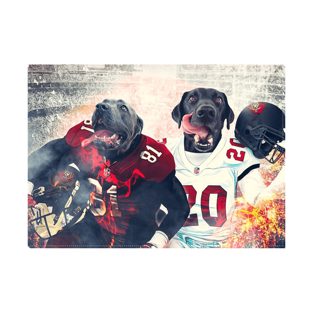 'Tampa Bay Doggos' Personalized 2 Pet Standing Canvas – doggovinci