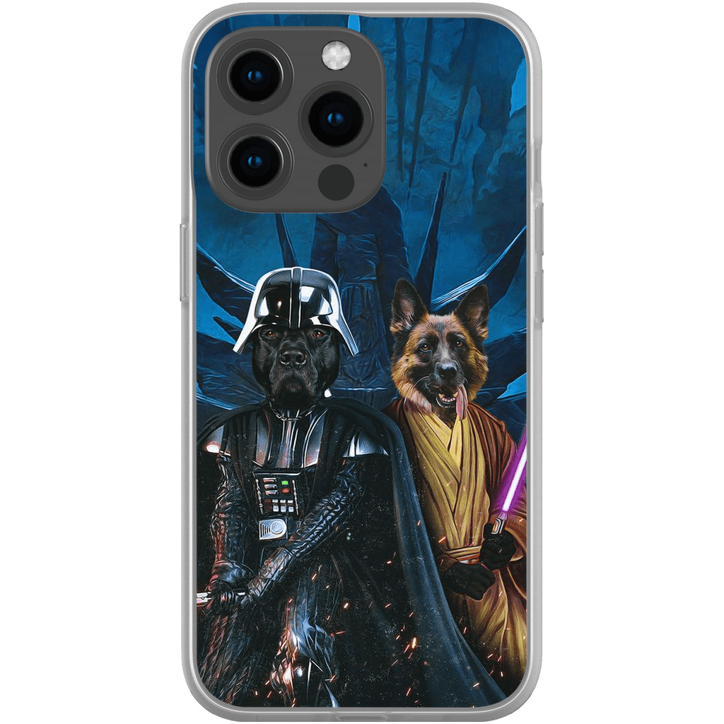 'Darth Woofer & Jedi-Doggo' Personalized 2 Pet Phone Case – doggovinci