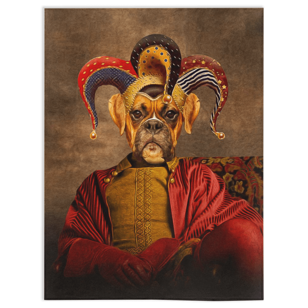 'Jester Doggo' Personalized Pet Blanket – doggovinci