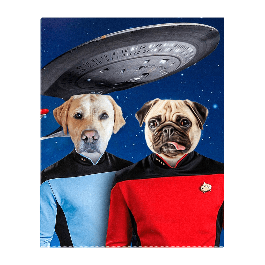 'Doggo-Trek' Personalized 2 Pet Standing Canvas – doggovinci