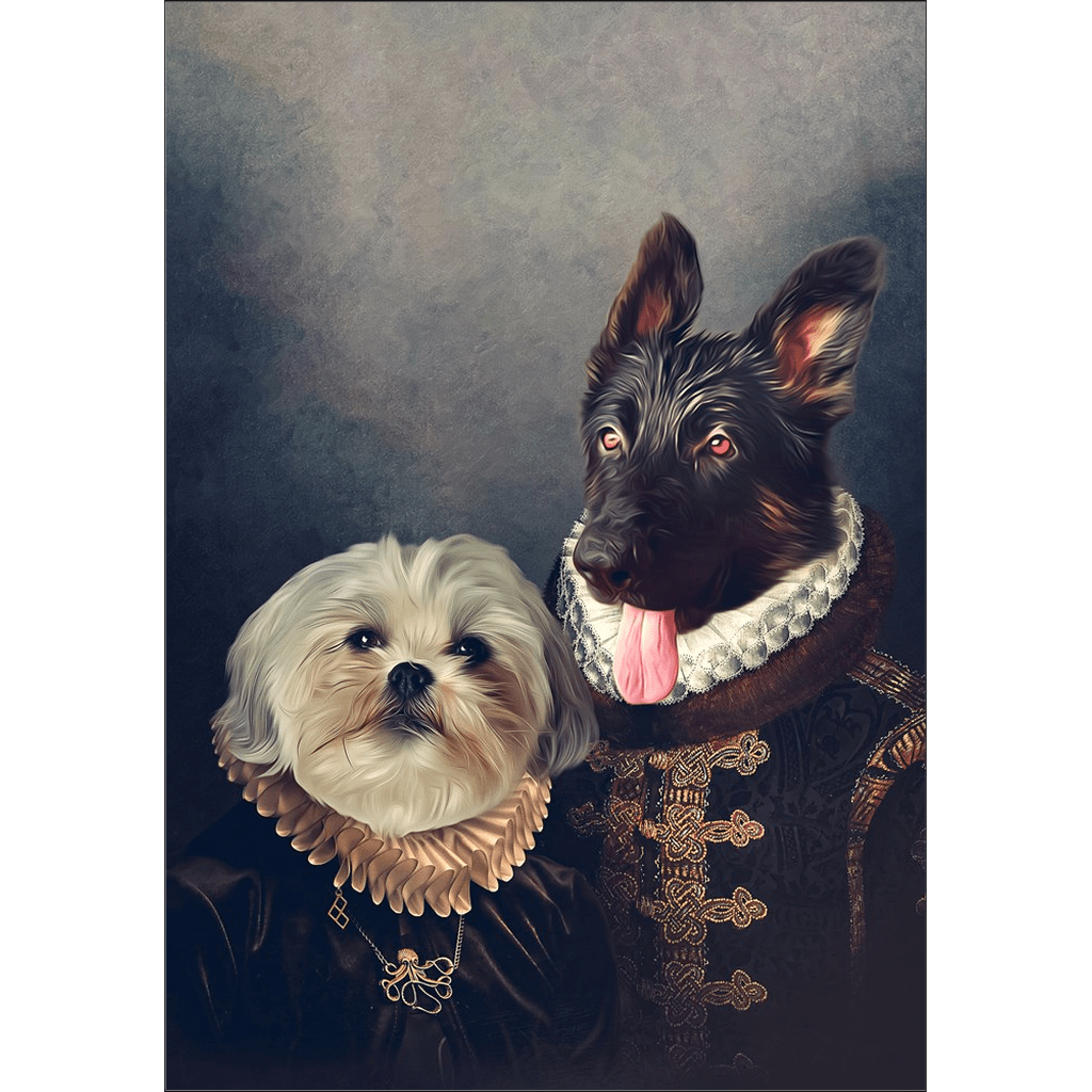 'Duke and Duchess' Personalized 2 Pet Poster – doggovinci