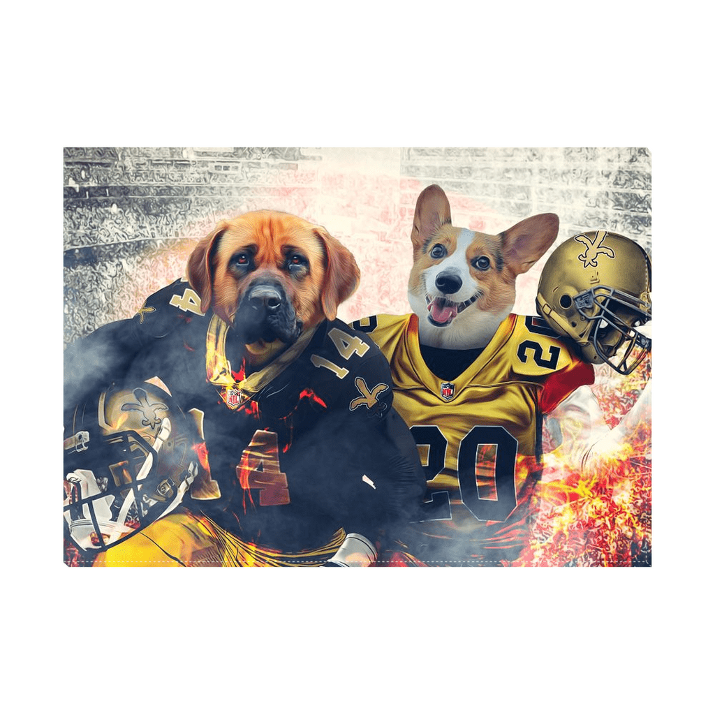 'New Orleans Doggos' Personalized 2 Pet Standing Canvas – doggovinci