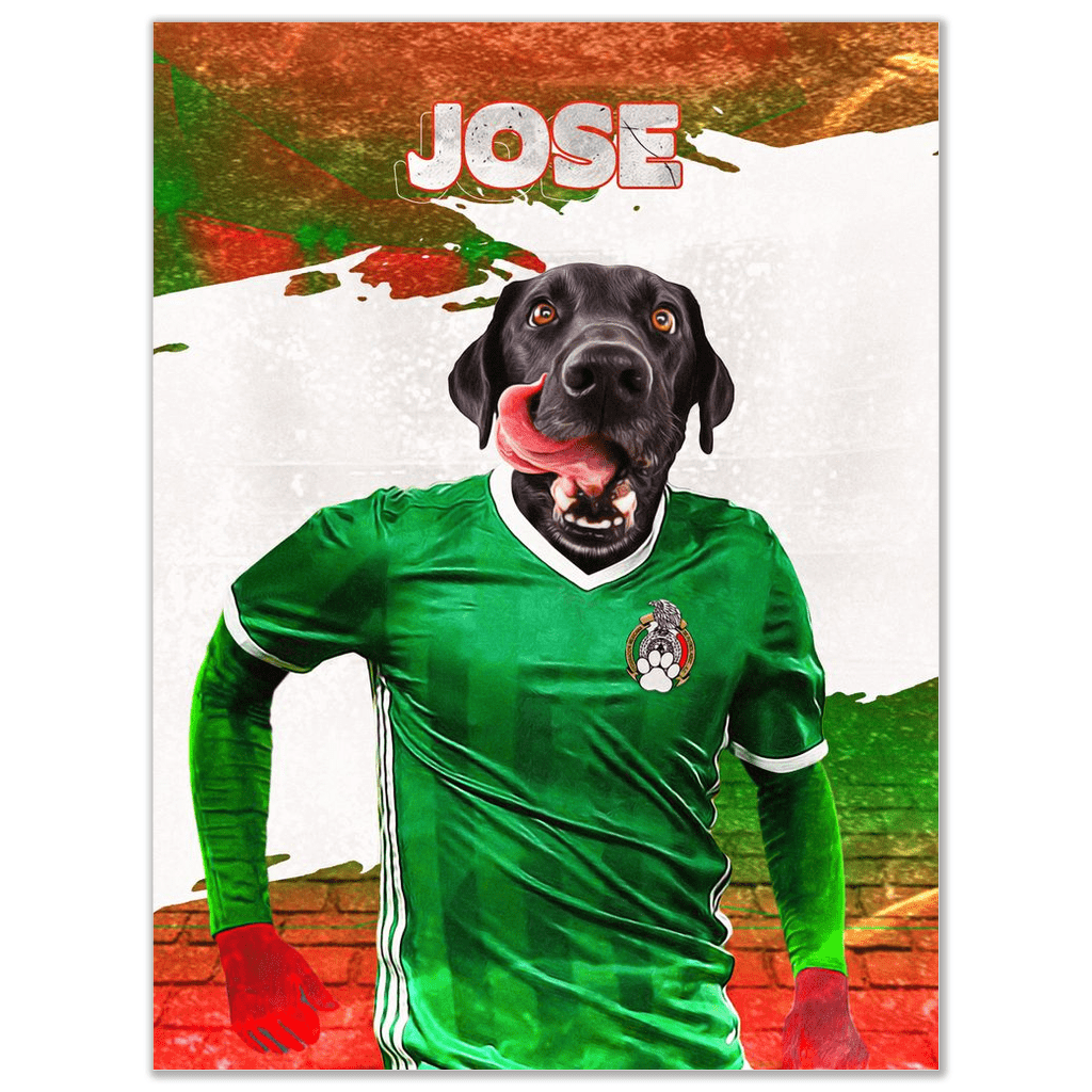 'Mexico Doggos Soccer' Personalized Pet Poster – doggovinci